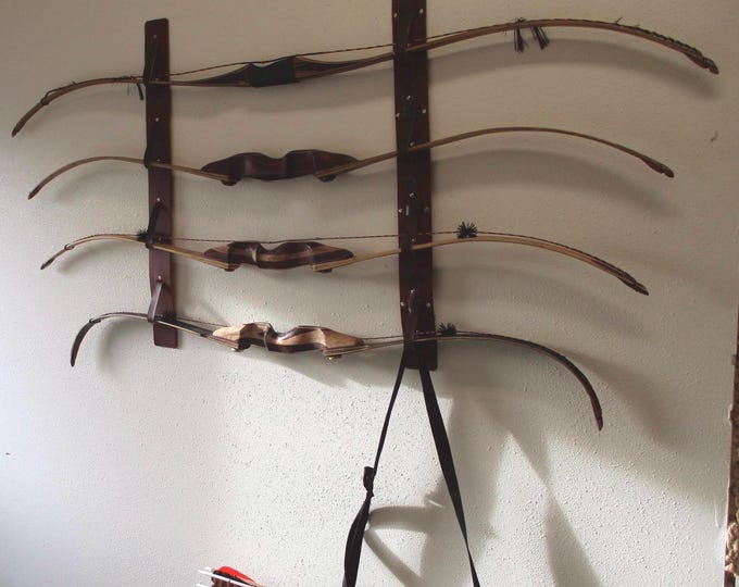 4-bow Leather Traditional Archery Bow Rack / Bow Holder - Etsy