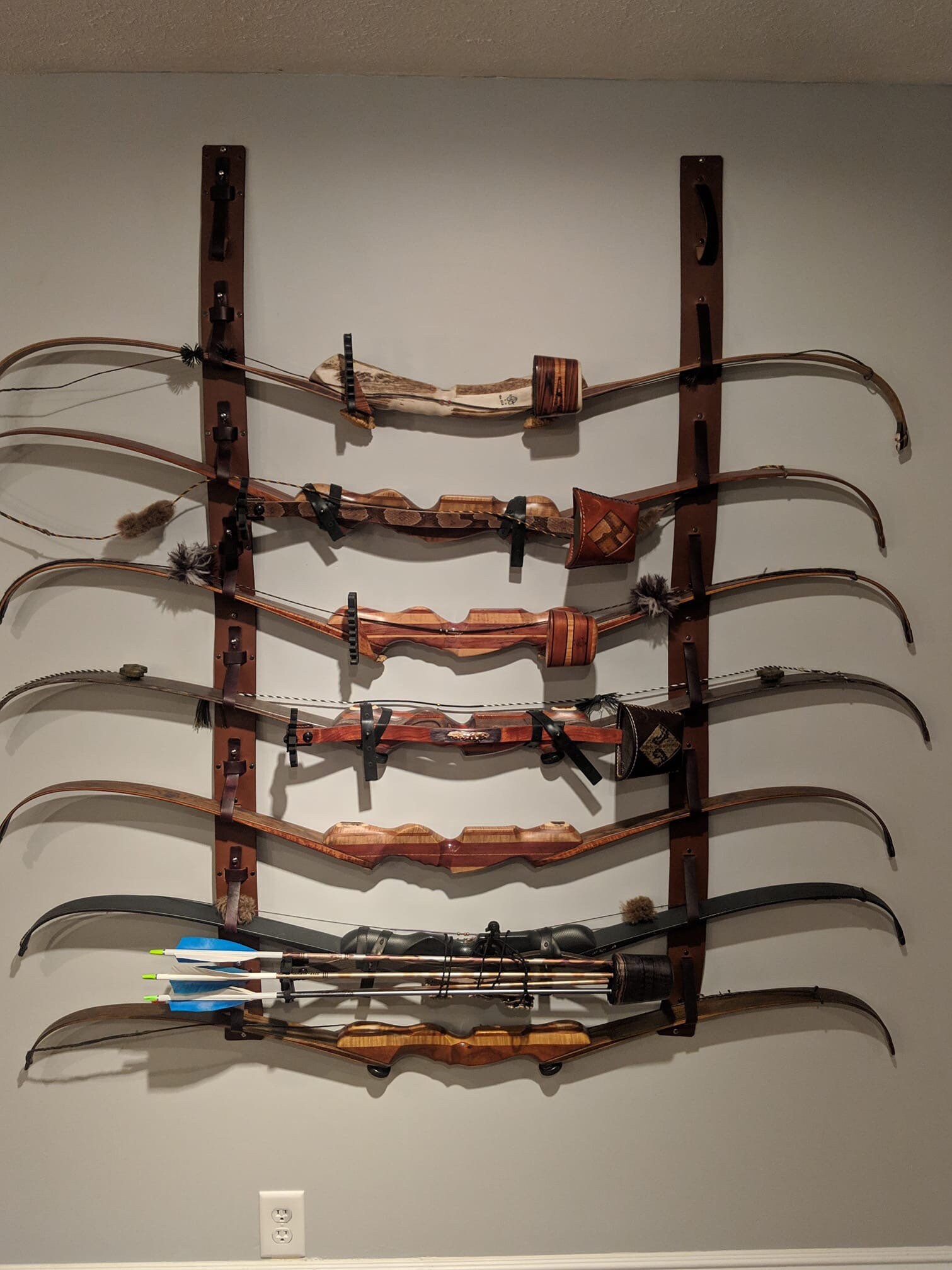 8-bow Leather Traditional Archery Bow Rack - Etsy