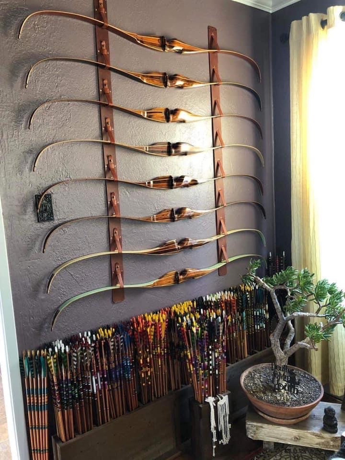 8-bow Leather Traditional Archery Bow Rack - Etsy