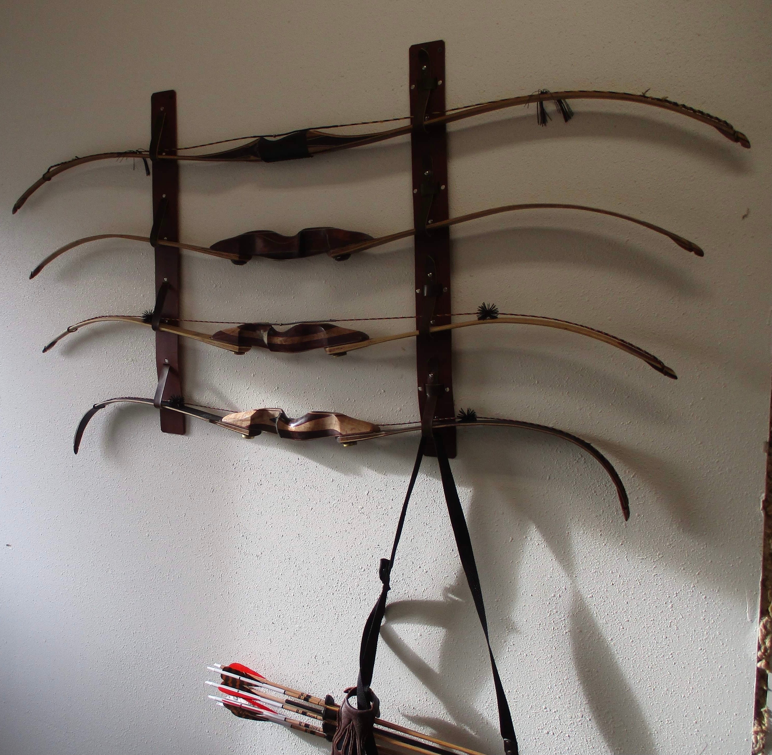 4-bow Leather Traditional Archery Bow Rack / Bow Holder - Etsy