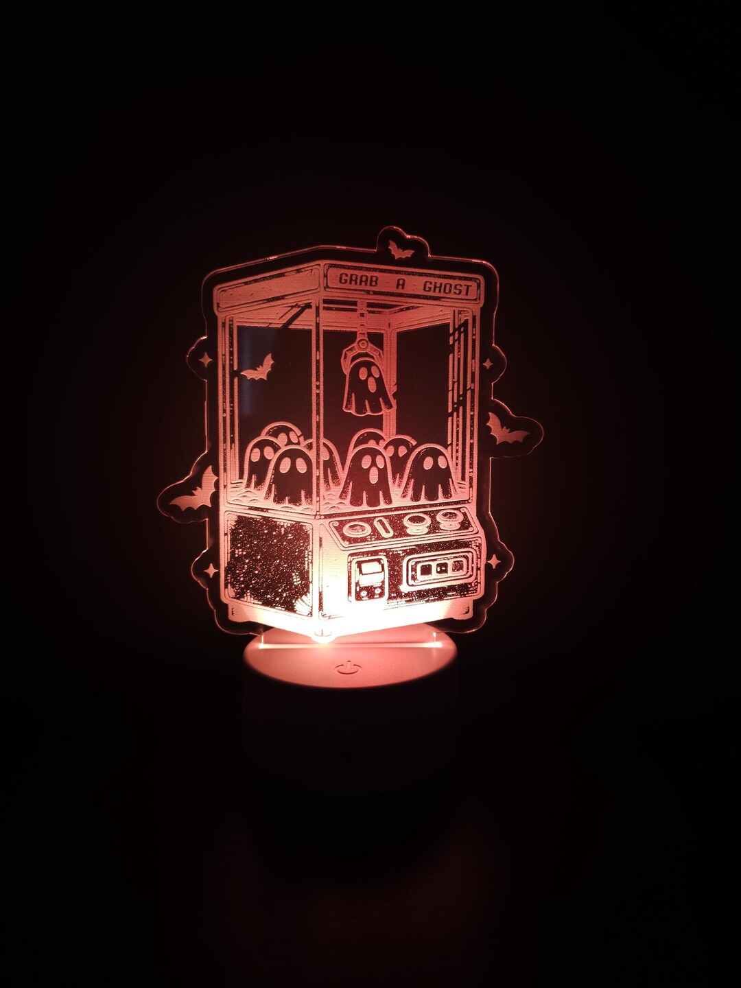 Halloween Ghost Led Engraved Sign, Table Light, Night Light for Fall ...