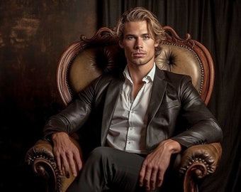 AI Male Model: Bad Boy Biker, Romance Novel Cover Model, AI Photography ...