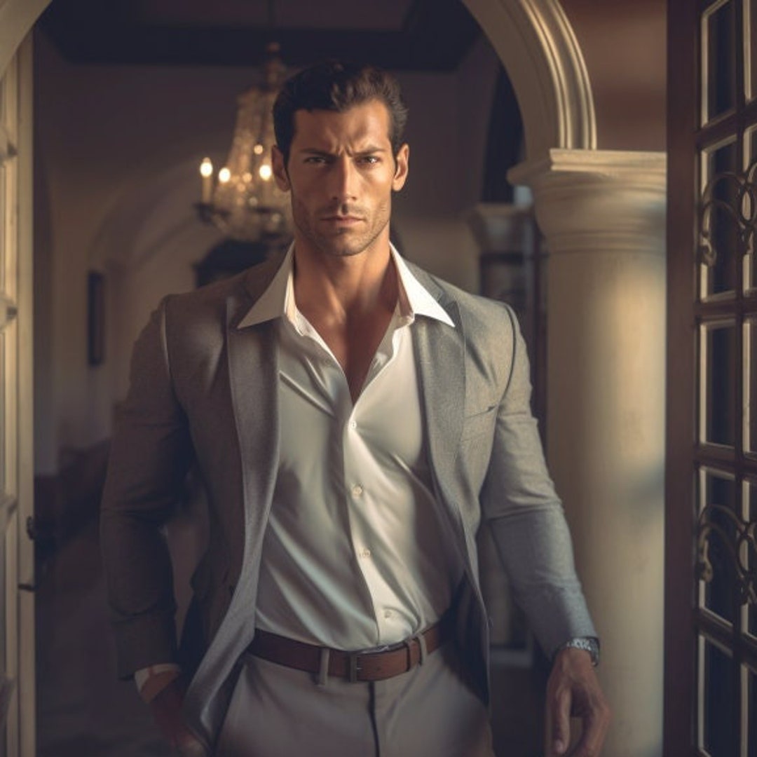 AI Male Model: Romance Novel Cover Model, AI Photography, Handsome Man ...
