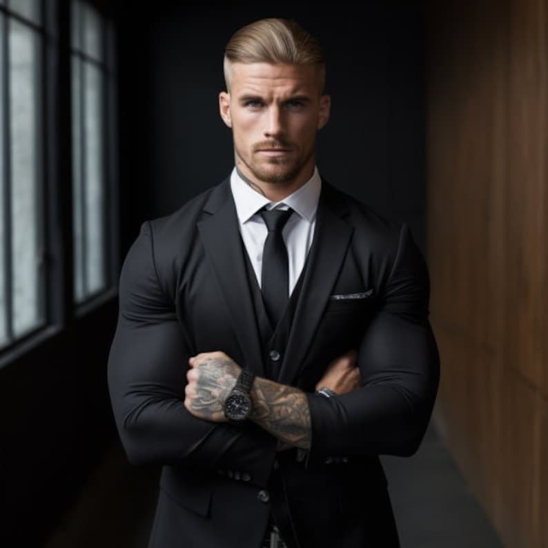 AI Male Model: Bad Boy Mafia Boss Bodyguard, Muscles, Romance Novel ...