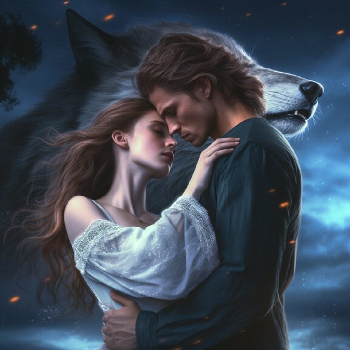 AI Shifter Romance Model: Wolf Shifter Romance Novel Cover Model, AI ...