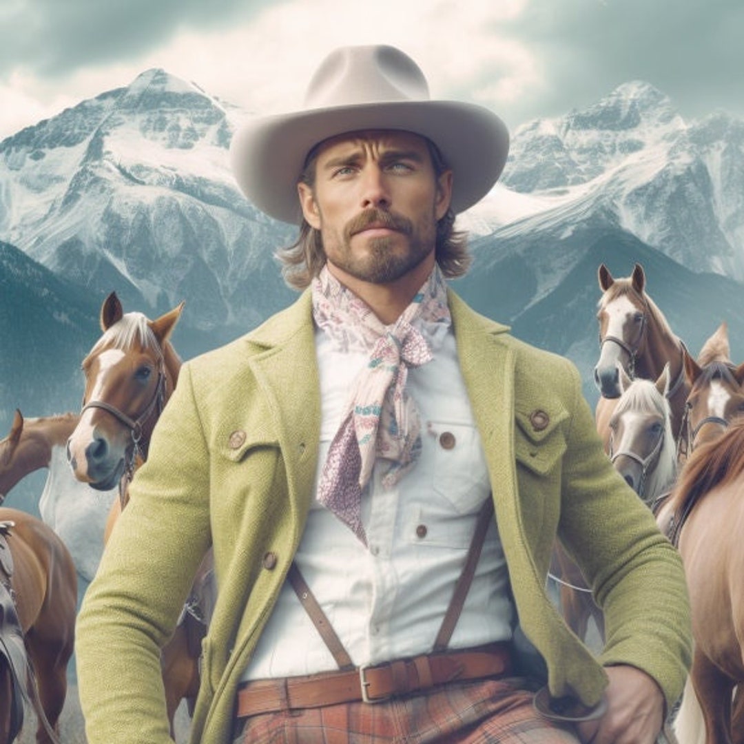 Modelo masculino AI: Hot Cowboy, modelo de portada de novela romántica ...