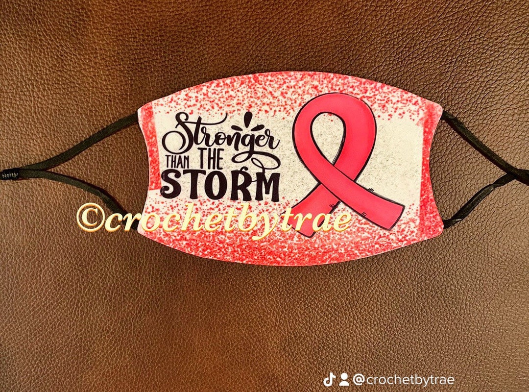 Breast Cancer Awareness stronger Than the Storm Face Mask October-wear ...