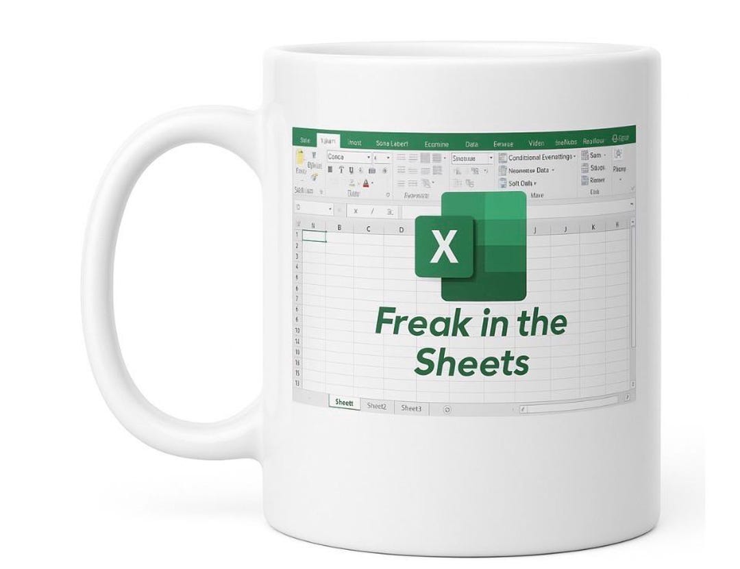 Freak in the Sheets Mug|funny Excel Gift|accountant Gift|data Analyst ...