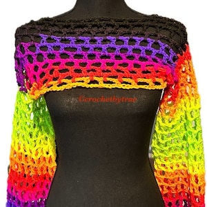 Crochet Shrug- Fish Net Bolero- Cover Up- Handmade Crop Top - Etsy