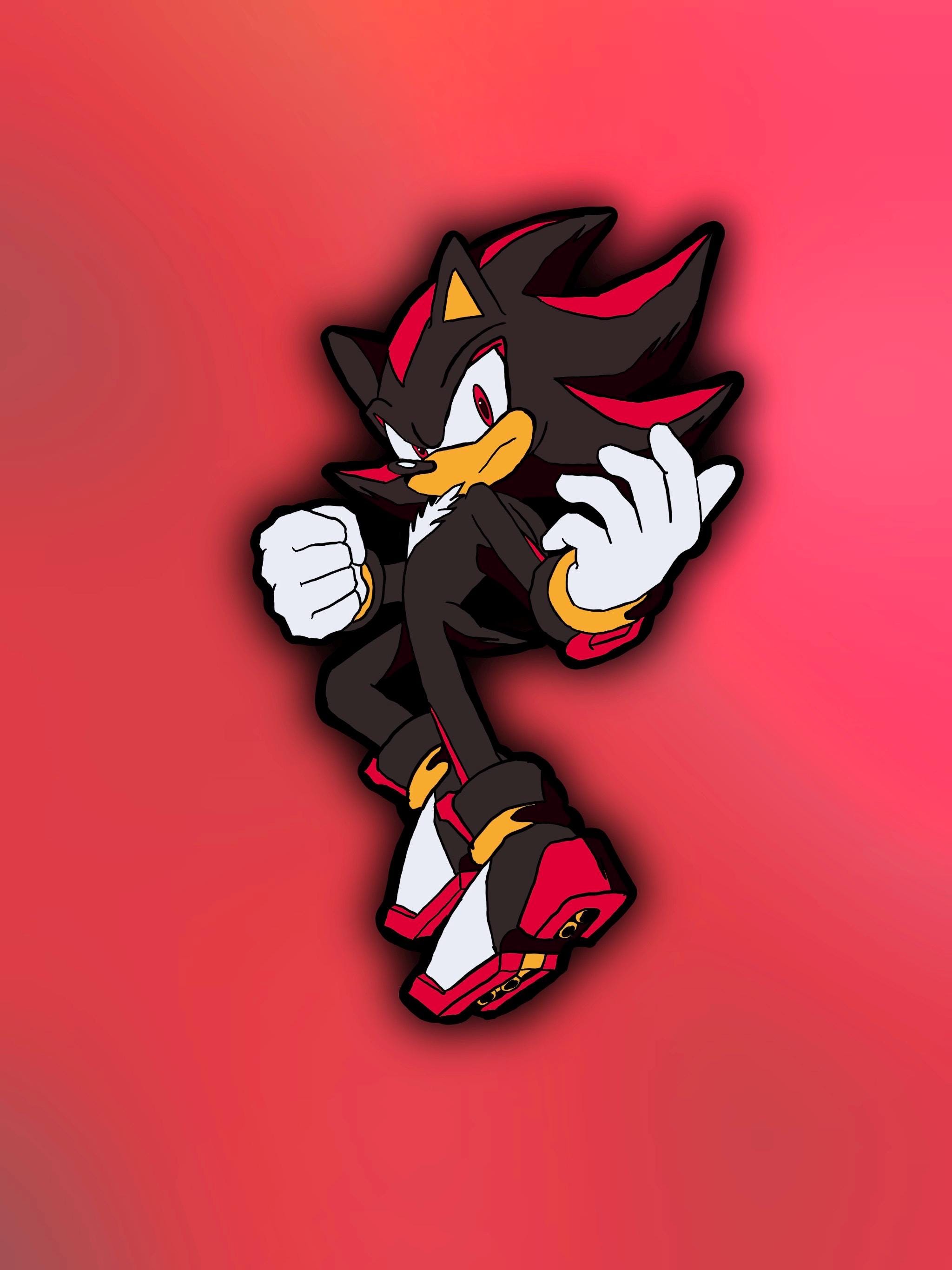 Shadow the Hedgehog, Logo and Character, Waterproof Sticker! - Etsy