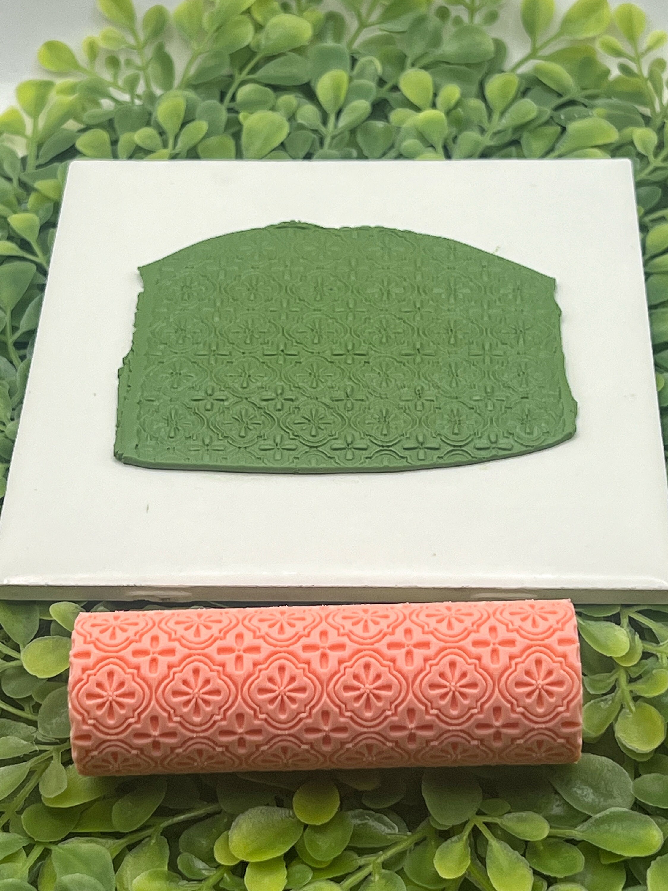 Mosaic Tile Clay Roller, Clay Texture Roller, Embossing Roller, Fondant ...