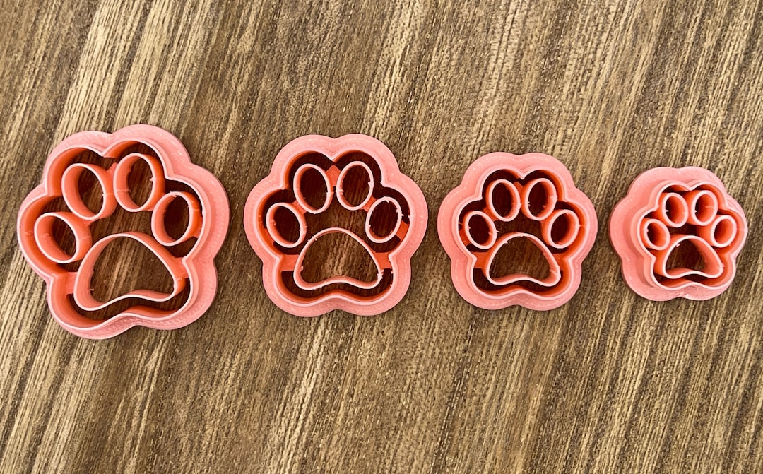 Paw Cutter, Clay Cutter, Animal Cutter, Embossed Dog Cutter, Polymer ...