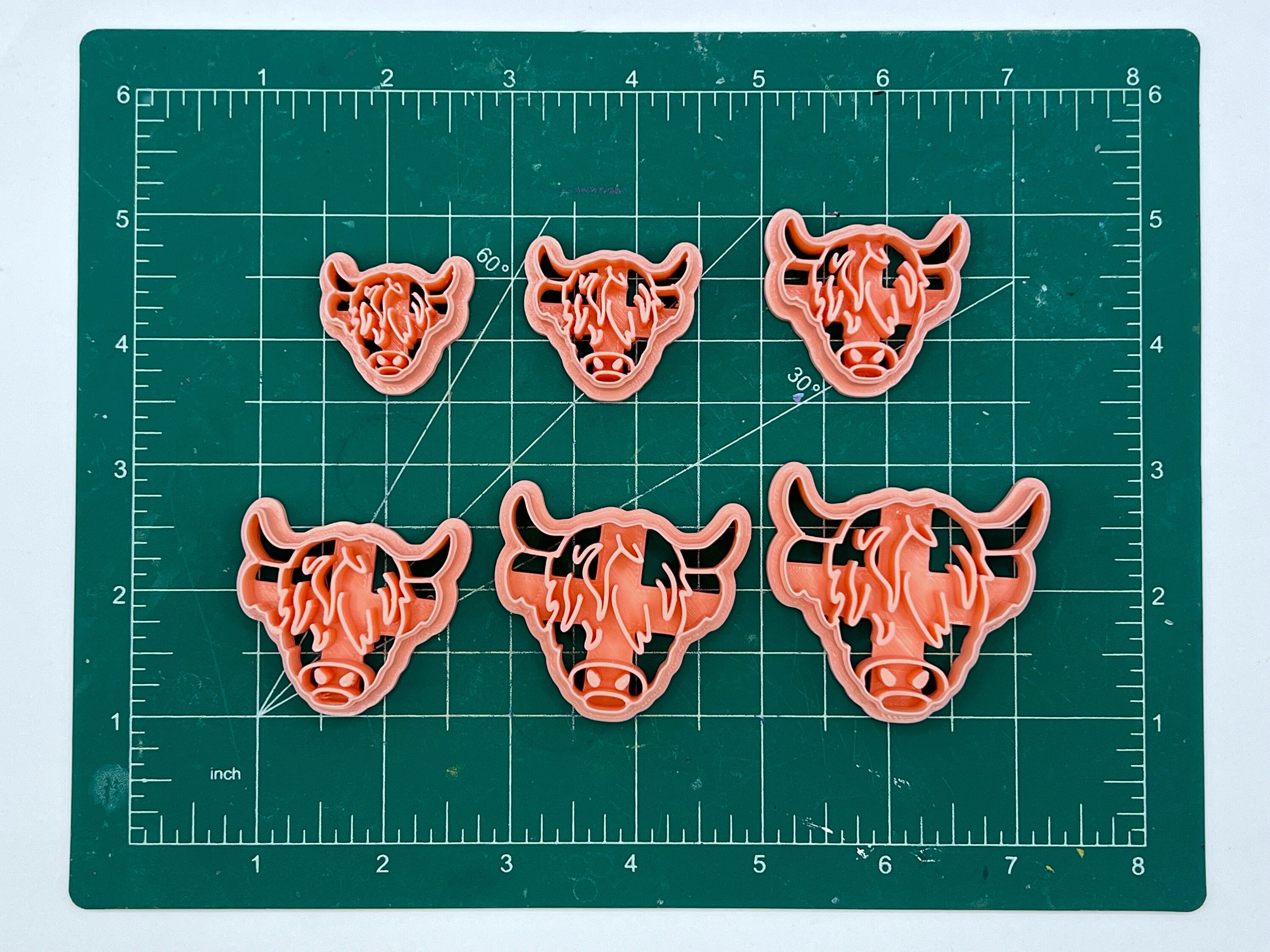 Highland Cow Cutter, Clay Cutter, Farm Cutter, Embossed Cow Cutter ...