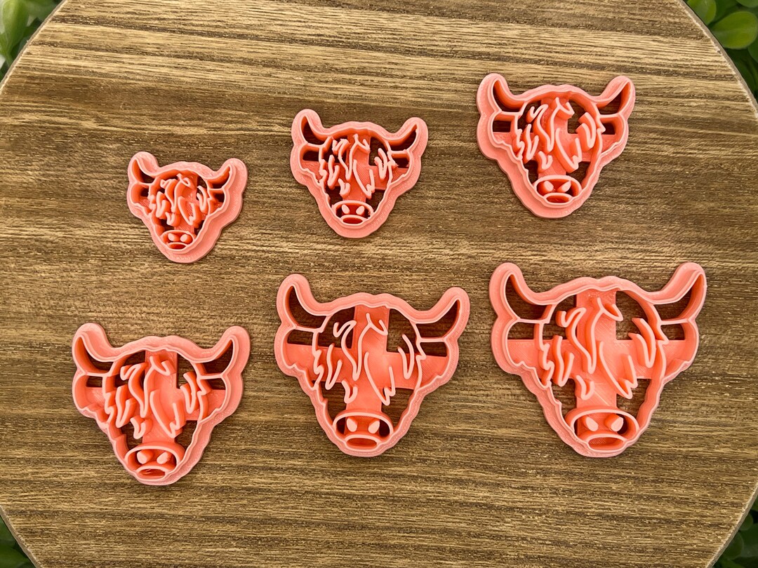Highland Cow Cutter, Clay Cutter, Farm Cutter, Embossed Cow Cutter ...