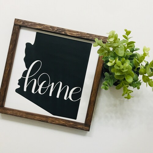 Arizona Home Sweet Home Arizona Wall Art Arizona State | Etsy