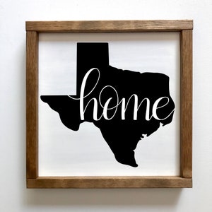 Texas Home Sign Texas Wood Sign Farmhouse Sign Texas Decor - Etsy