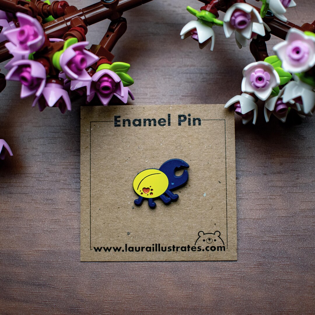 Eastern Hercules Beetle Enamel Pin | Beetle Enamel Pin | Cute Bug ...