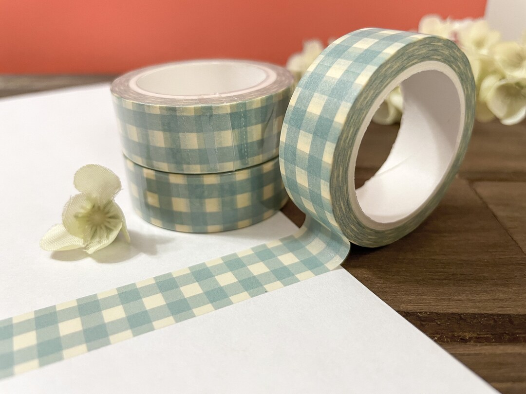 Teal Gingham Washi Tape | Plaid Washi Tape | Cute Washi Tape | Cute ...