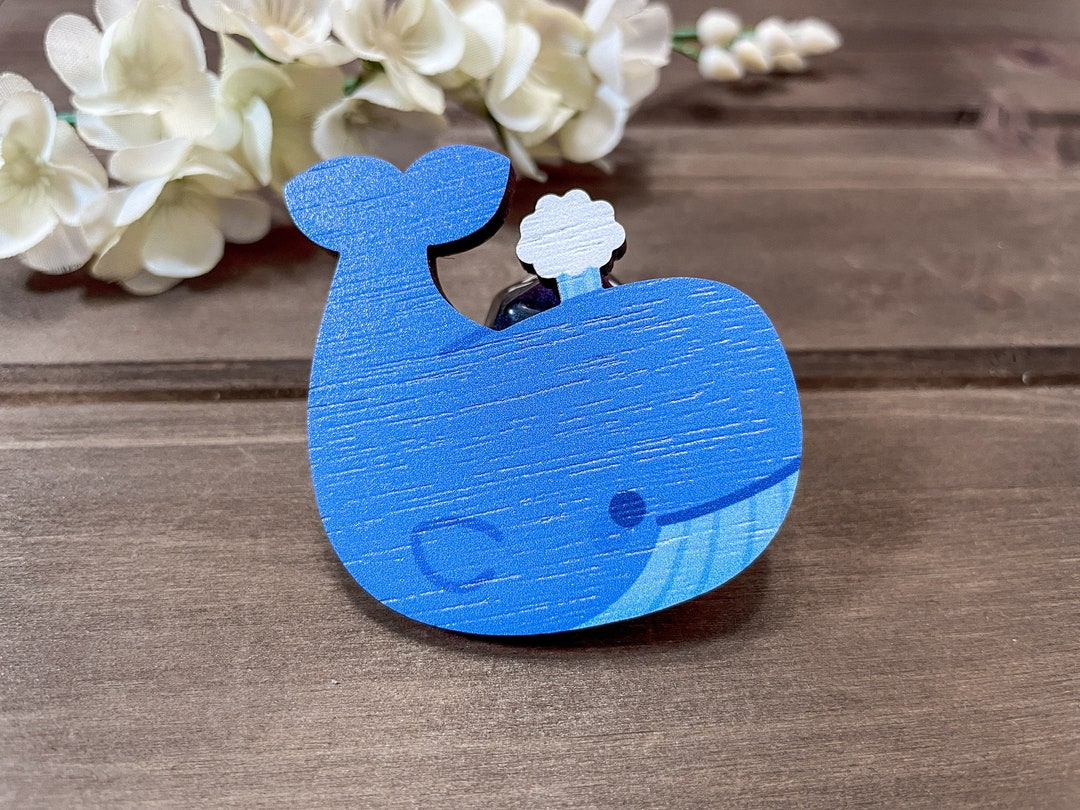 Whale Wooden Magnet | Wood Magnet | Underwater Magnet | Walnut Wooden ...