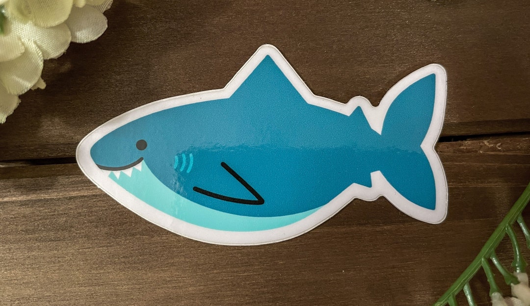 Great White Shark Vinyl Sticker | Shark Vinyl Sticker | Great White ...