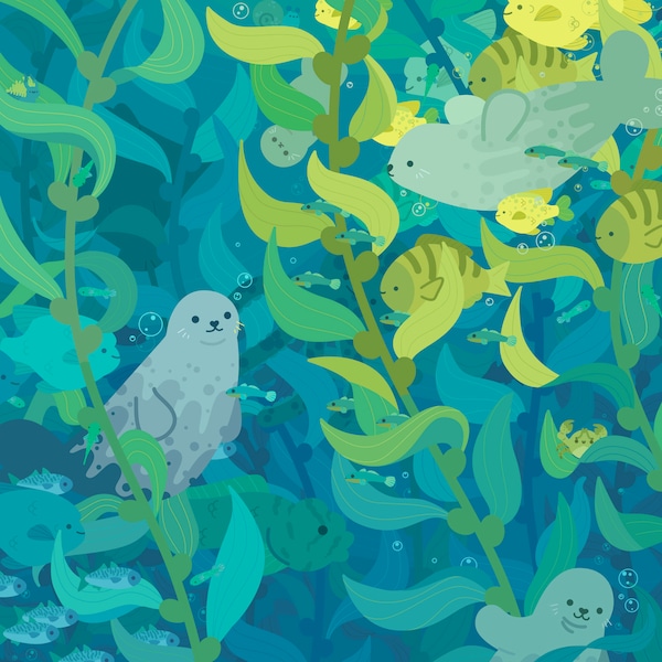Kelp Forest Art - Etsy