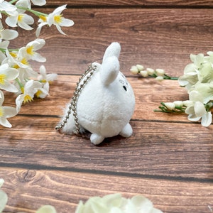 Itty Bitty White Bunny Keychain Cute Plush Bunny Cute Rabbit Keychain ...