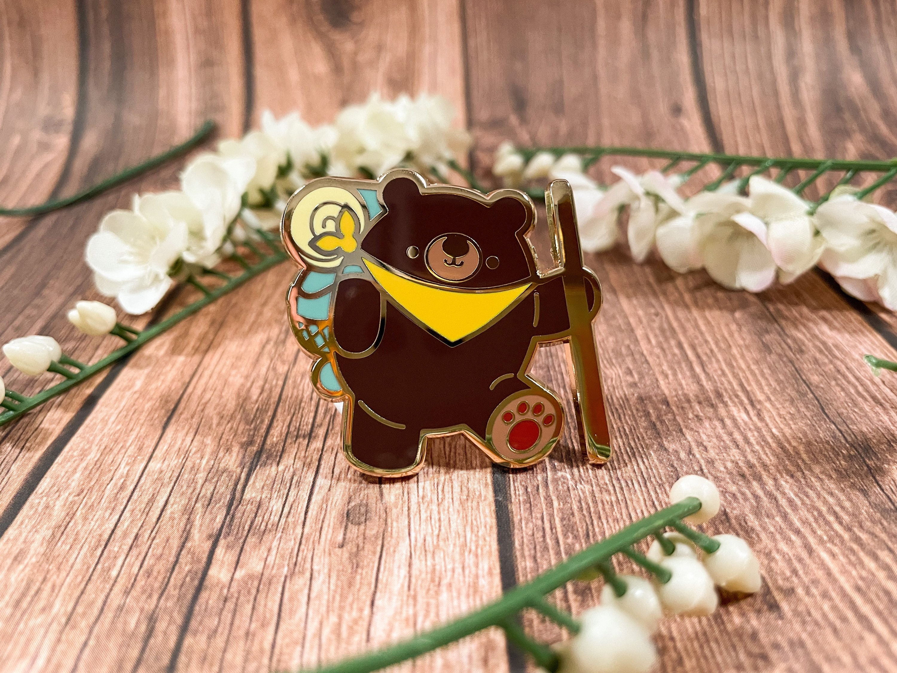 B Grade Camping Bear Pin Cute Bear Enamel Pin Camping - Etsy