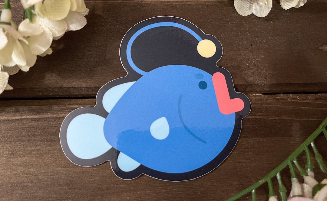 Angler Fish Vinyl Sticker Football Fish Vinyl Sticker Angler Fish ...