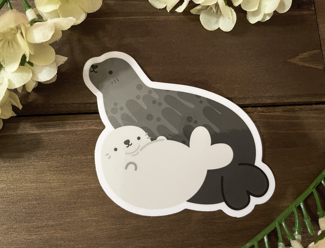 Seals Vinyl Sticker | Seal Family Sticker | Cute Seal Sticker | Mom and ...