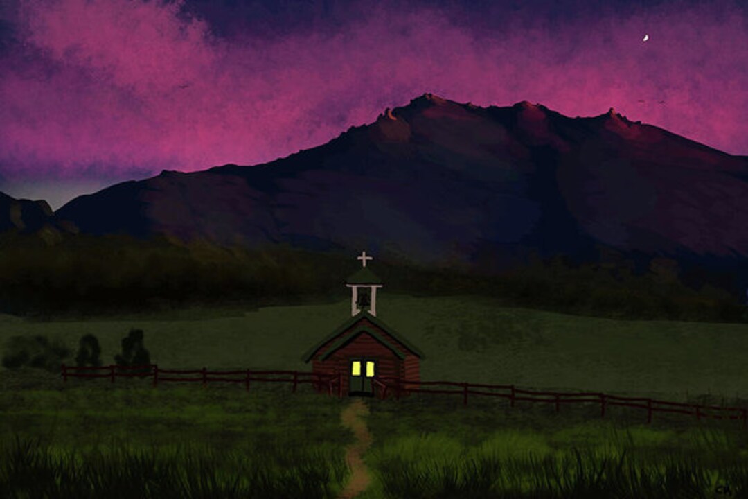 Esterbrook Church Print, Laramie Peak Wyoming, Chapel Wall Art, Rocky ...