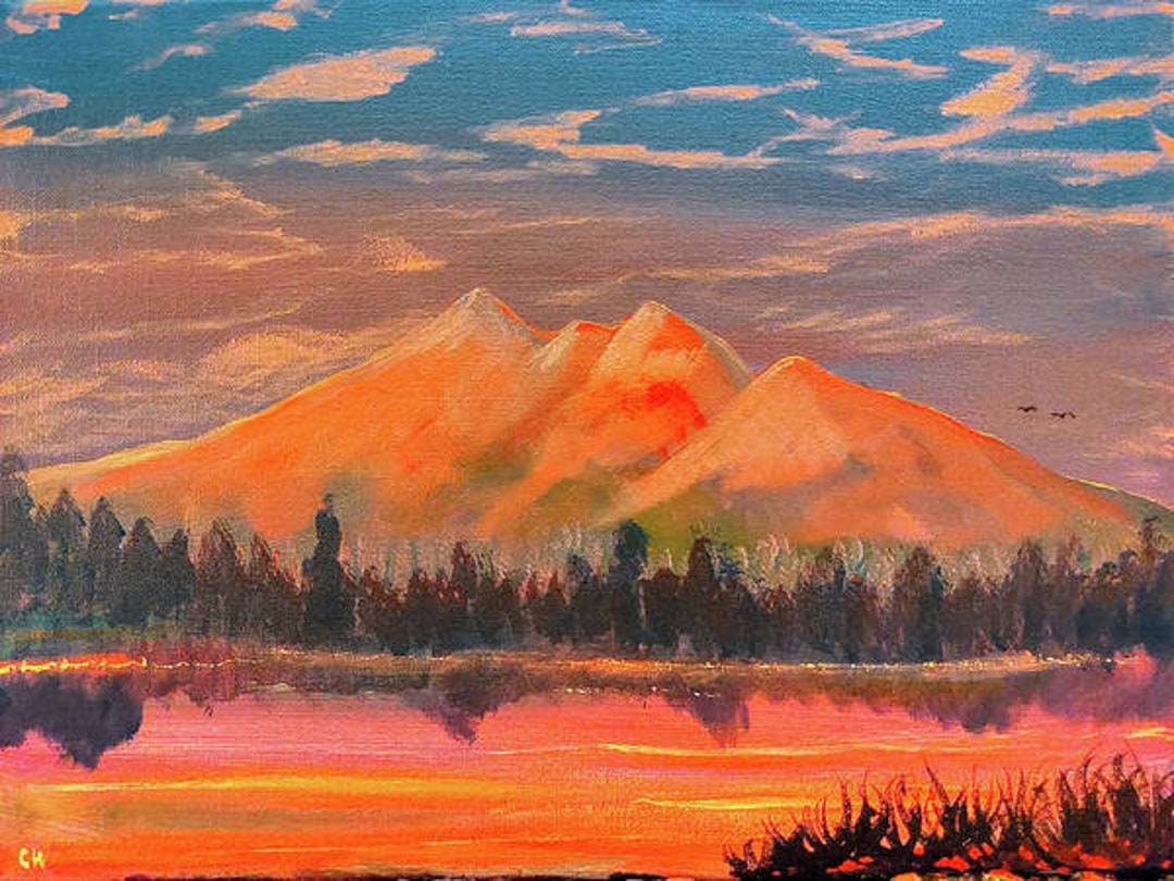 San Francisco Peaks Original Painting, Flagstaff Arizona Art, Kachina ...