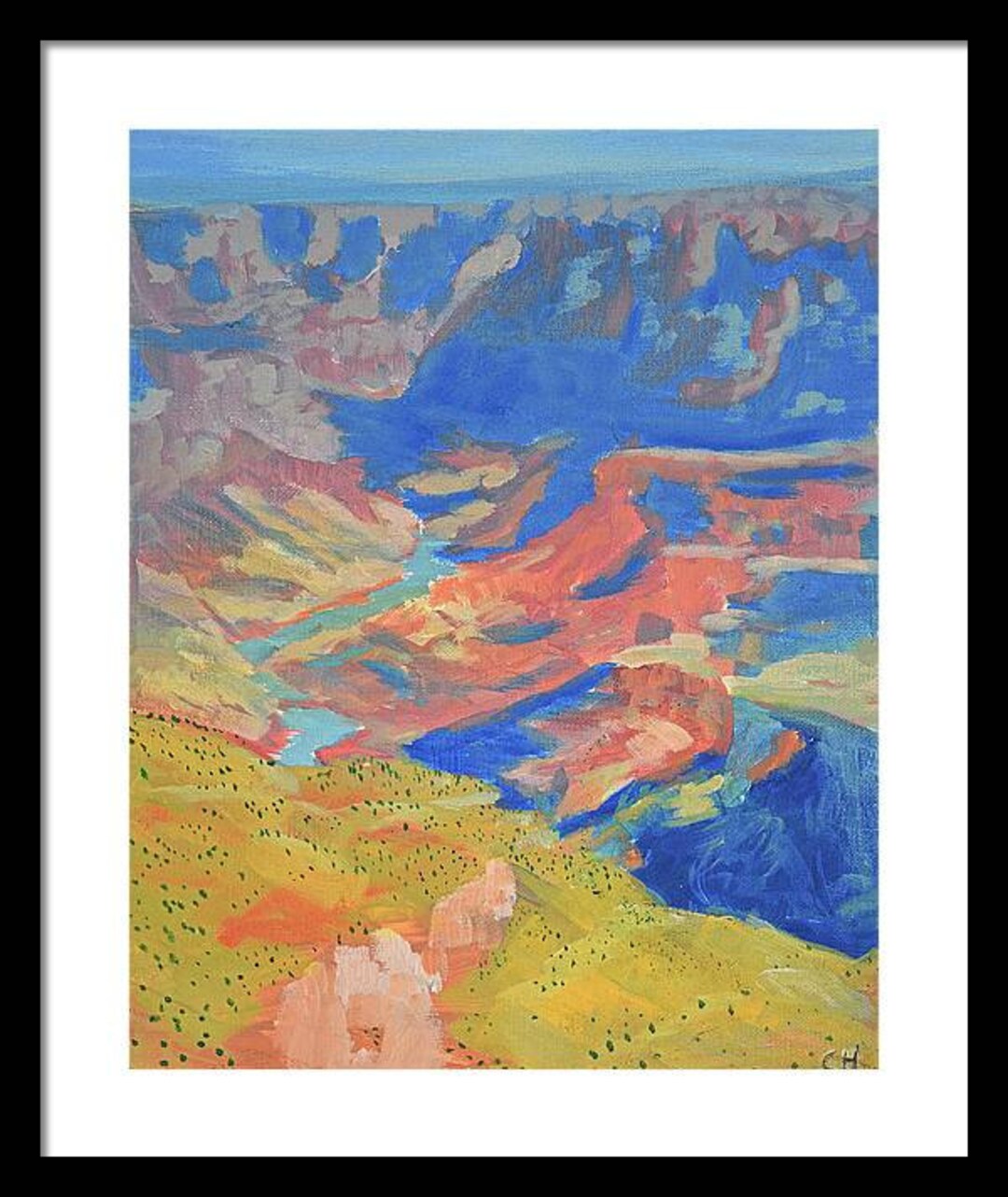 Grand Canyon Wall Art, Navajo Point Painting, Arizona Art Print ...