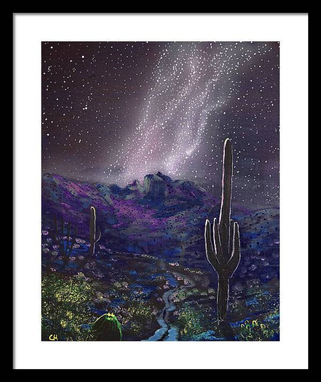 Starry Night Sky Print, Tucson AZ, Arizona Landscape, Sabino Canyon ...
