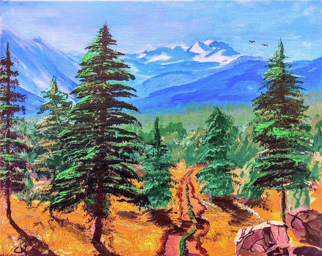 Pikes Peak Painting, Colorado Springs Art, Rocky Mountains Painting ...
