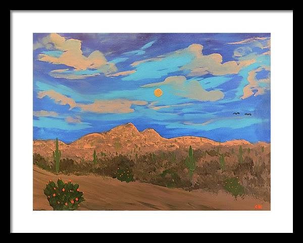 Marana Arizona Print, Tortolita Mountains Art, Tucson Moonrise Art ...