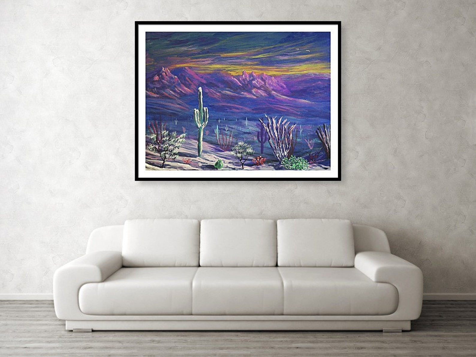 Arizona Winter Prints, Tucson Acrylic Painting, Sonoran Desert and ...