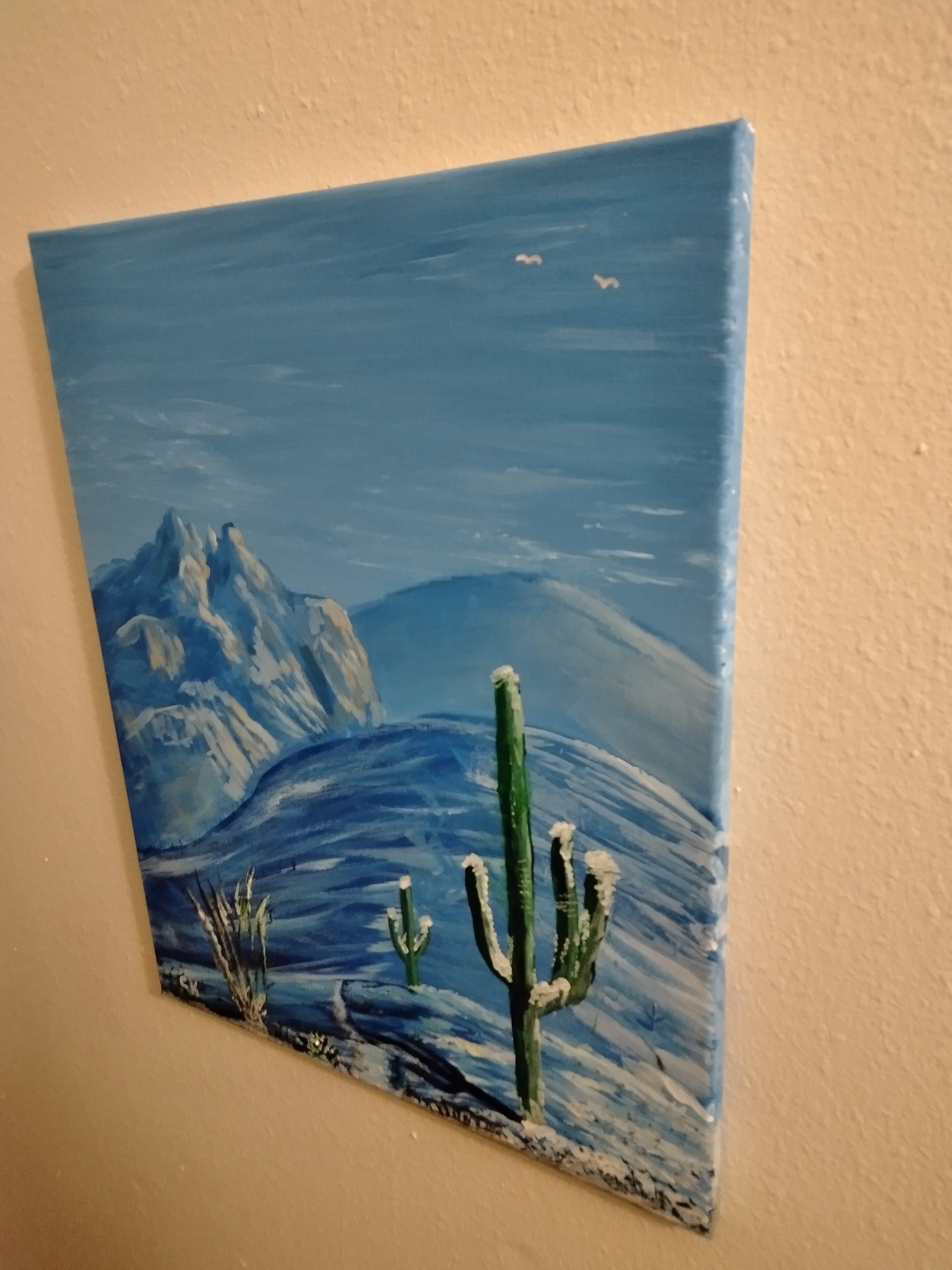 Tucson Arizona, Original Acrylic Painting, Santa Catalina Mountains ...