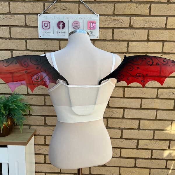 Red Fae Wings - Etsy