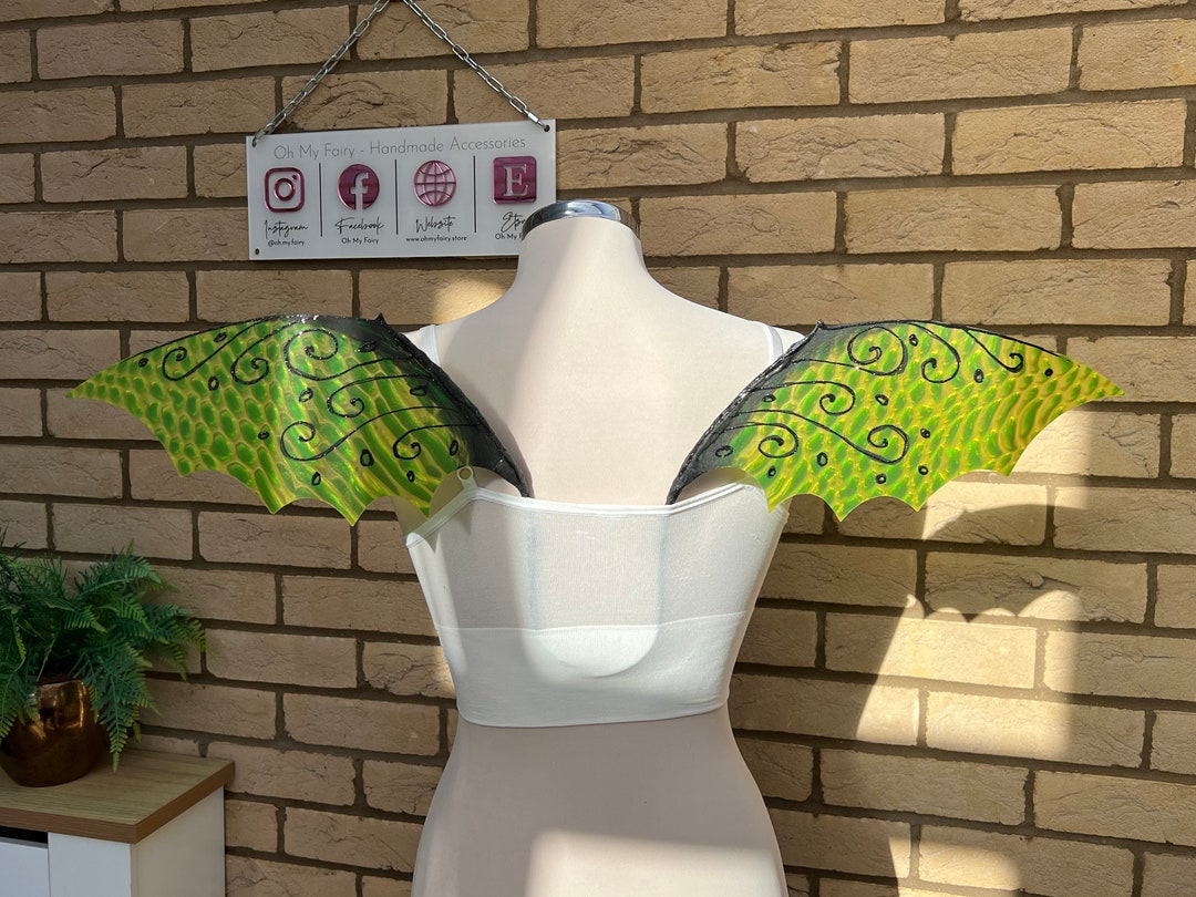 Green Demon or Devil Costume Wings Cosplay Wings Pixie Dark - Etsy
