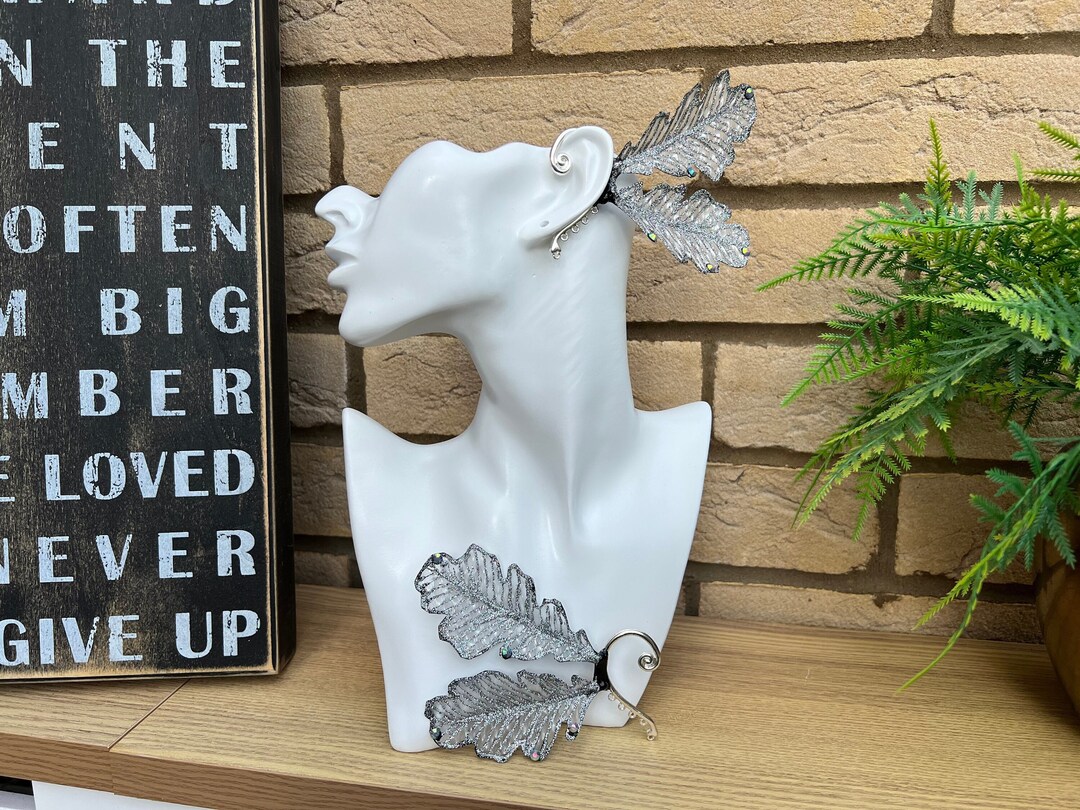 Silver Oak Fairy Wings, Ear Wings, Ear Cuff, Cosplay Accessories ...