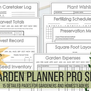 Garden Planner Pro Bundle 1 Detailed Planners for Garden/homestead ...