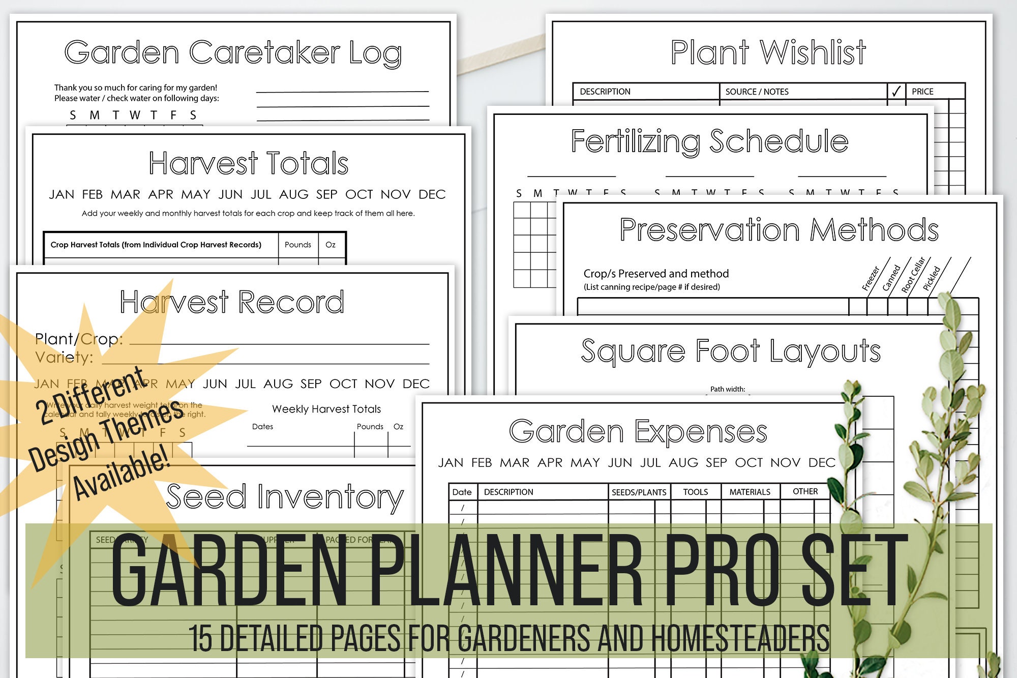 Garden Planner Pro Bundle 1 Detailed Planners for Garden/homestead ...