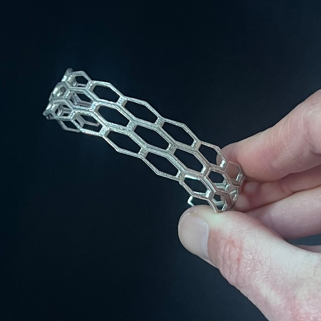 Longfellow STERLING SILVER Breeze Block Cuff Bracelet - Etsy