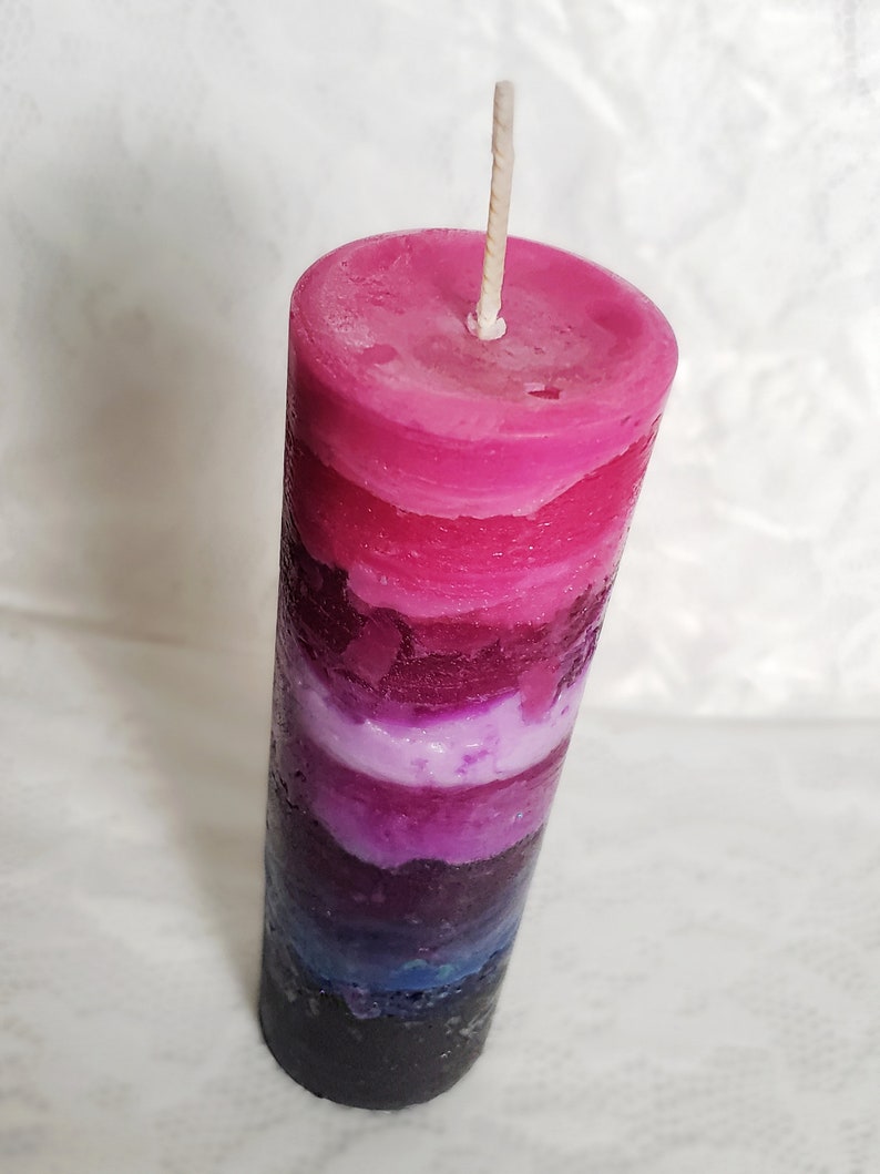 Rustic Galaxy Layered Pillar Candle ll Multiple Sizes | Etsy