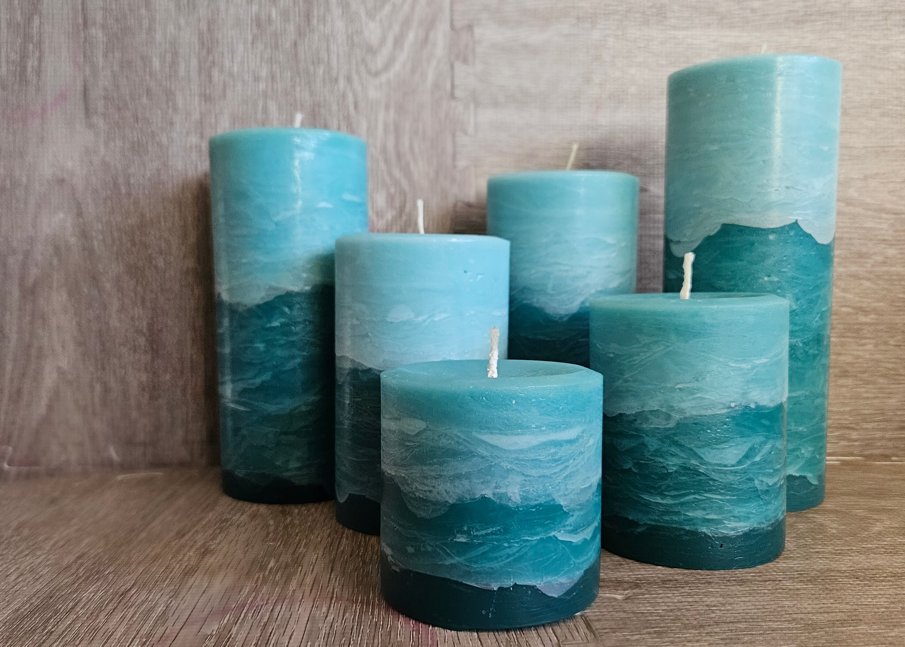 Turquoise Blue Candles