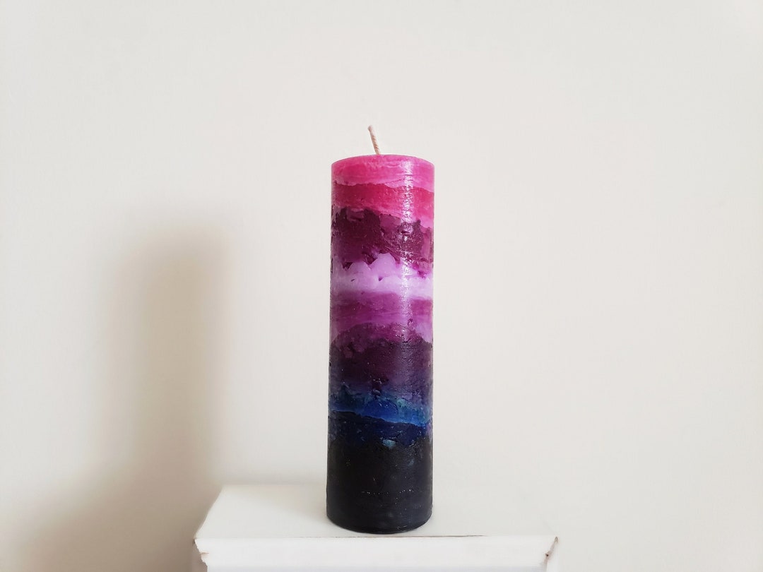 Rustic Galaxy Layered Pillar Candle Ll [multiple Sizes Available] - Etsy