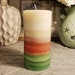Watermelon Colored Pillar Candle - Etsy