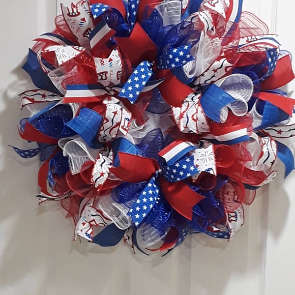 4th Of July Wreath Etsy
