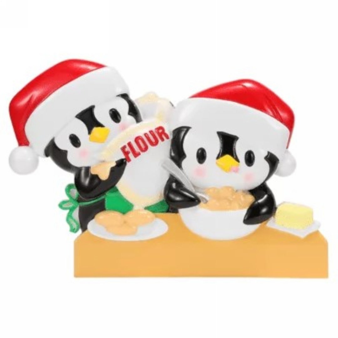 Personalized Penguin Family Baking Ornament, Cookie Exchange Gift - Etsy