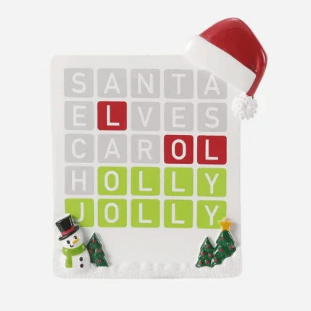 Word Game, Wordle Personalized Christmas Ornament - Etsy